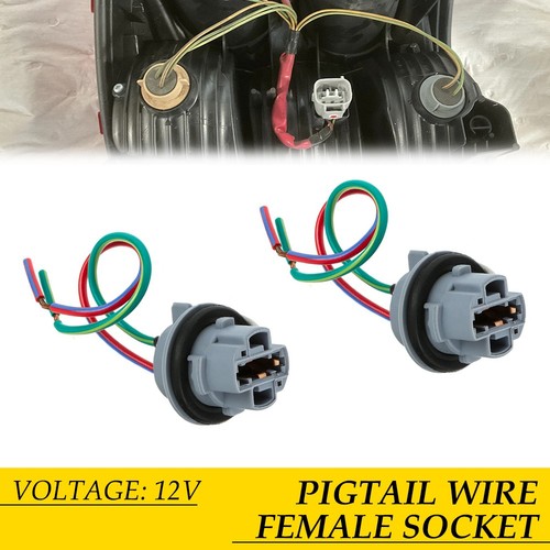 Universal Pigtail Wire Female Socket 7440 T20 Two Harness Back Up ...