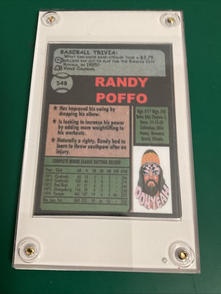 RANDY 'MACHO MAN SAVAGE' POFFO ~ 1983 Topps Style ~ Rest in Peace ...
