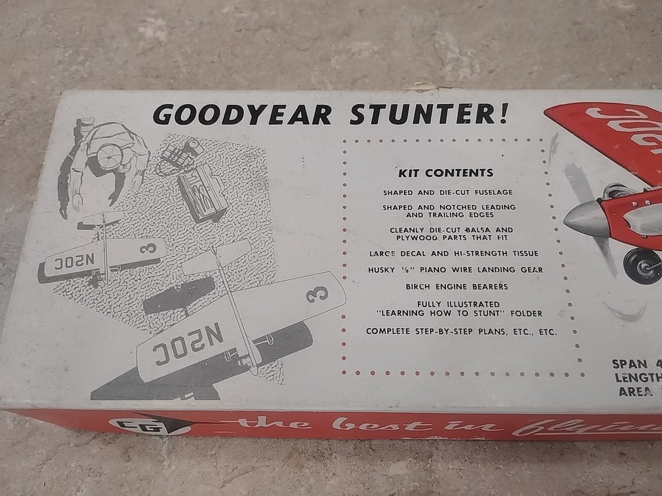 Carl Goldberg Goodyear Stunter Control Line Cosmic Wind Partial ...