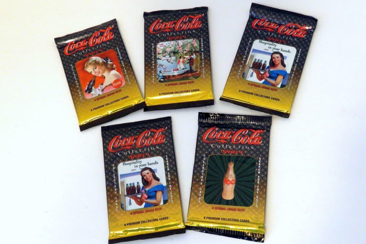Coca Cola Collectors Trading Cards Series 4 1995 Factory Sealed 5 Packs ...
