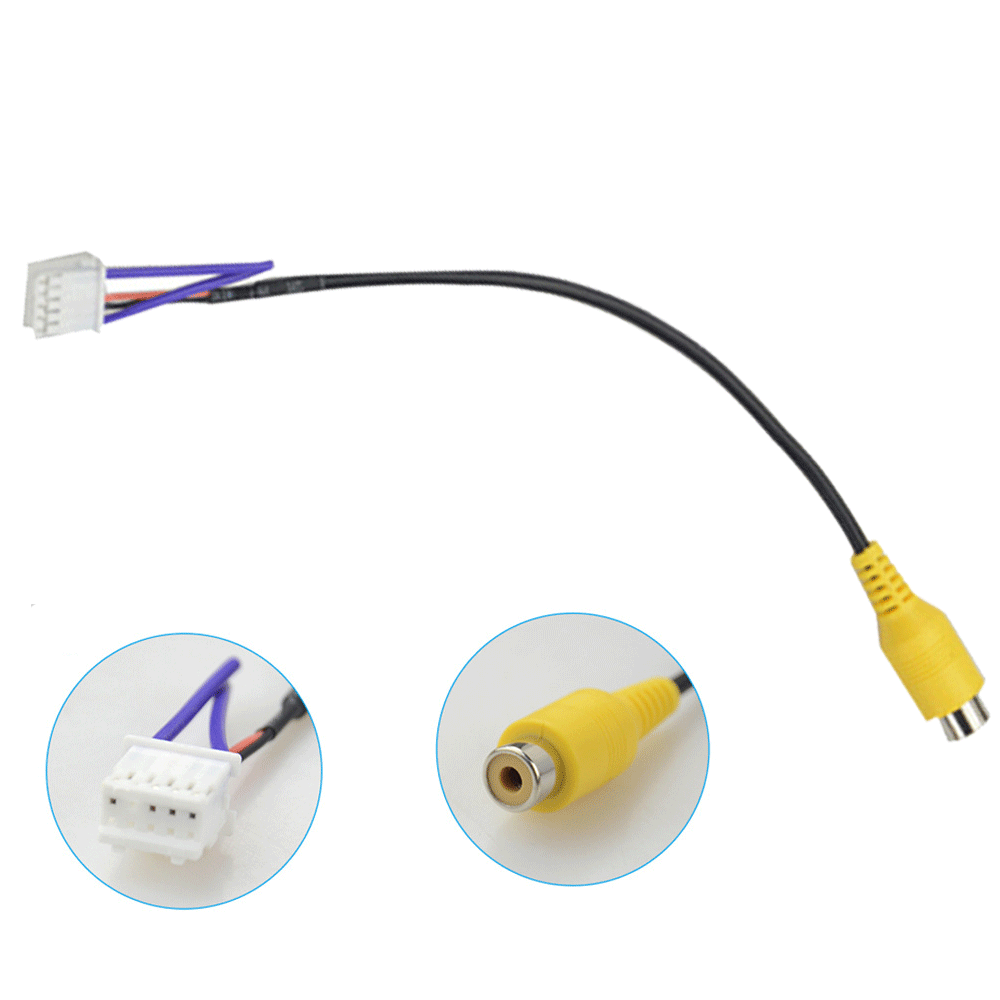 10Pin Rear View Backup Camera Cable Adapter RCA For Car Android Stereo ...