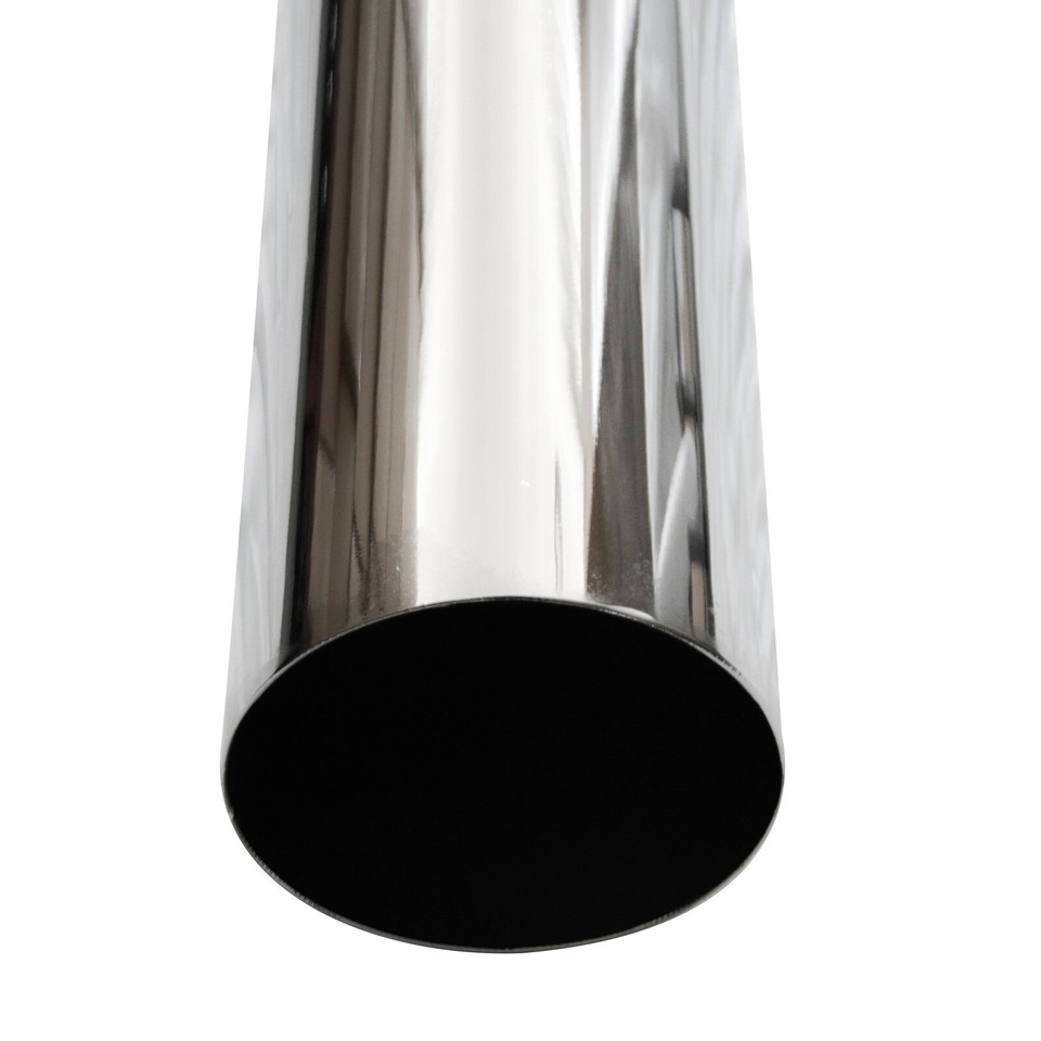 Chrome 5"OD Curved Stack Pipe Exhaust 5" Inch Semi Truck 24"48"60 ...