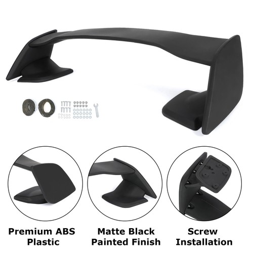 Rear Trunk Spoiler Wing JDM Style Matte Black For Subaru WRX STI 2015 ...