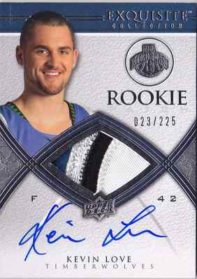 2008-09 Exquisite KEVIN LOVE Auto 4 Color Patch RC Rookie Card #d 225 ...