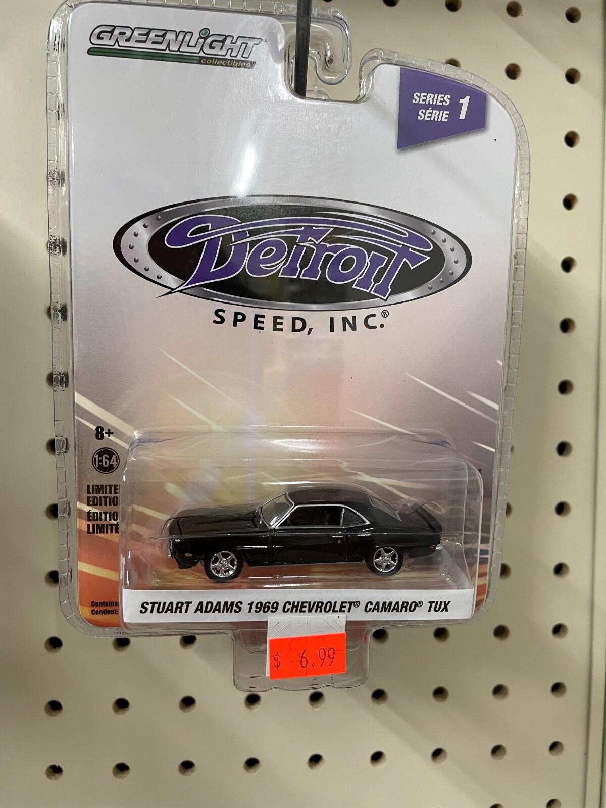 1:64 Greenlight Stuart Adams 1969 Chevy Camaro Tux Black, Detroit Speed ...