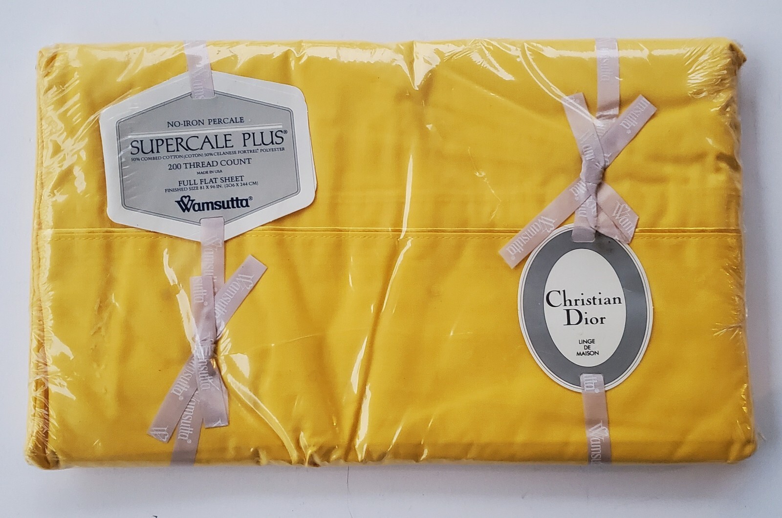Vintage Christian Dior Wamsutta Supercale Plus Full Flat Sheet - NEW SEALED | eBay