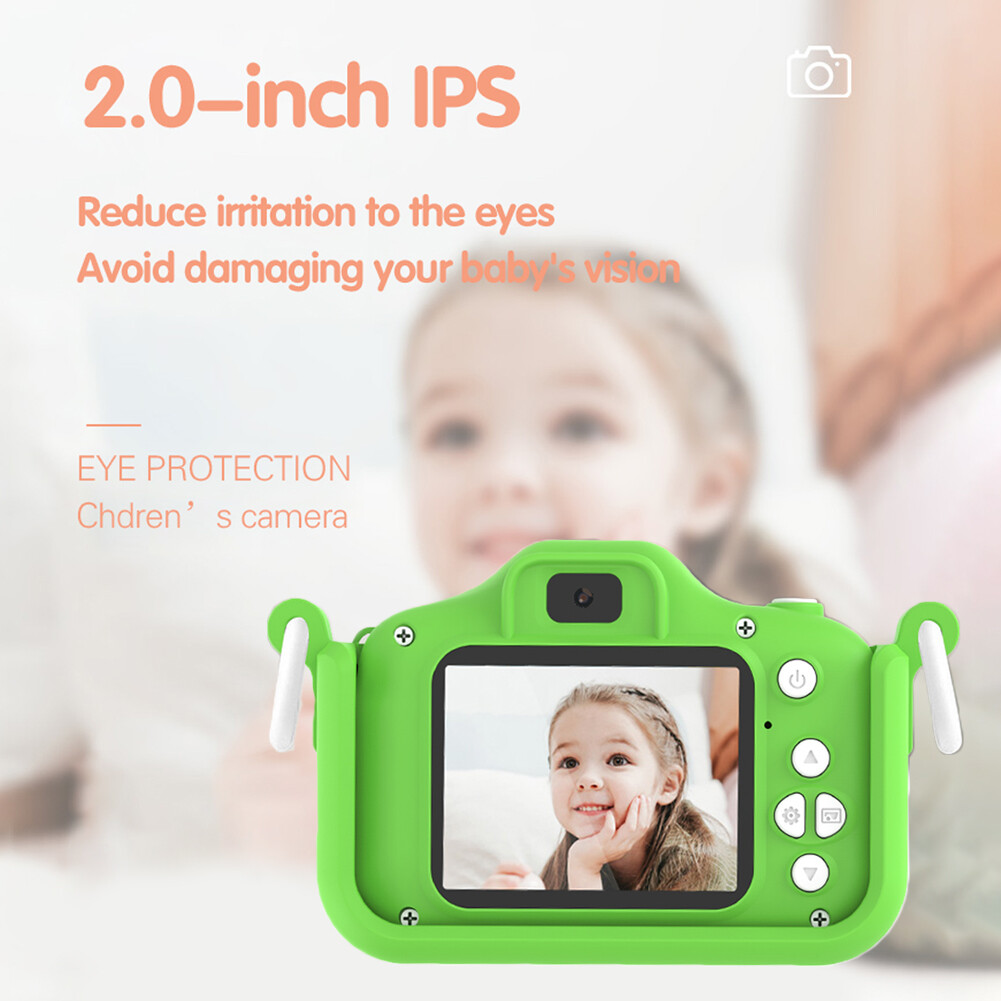 2 Inch IPS Screen Digital SLR Camera Birthday Gift Cartoon Frog with ...