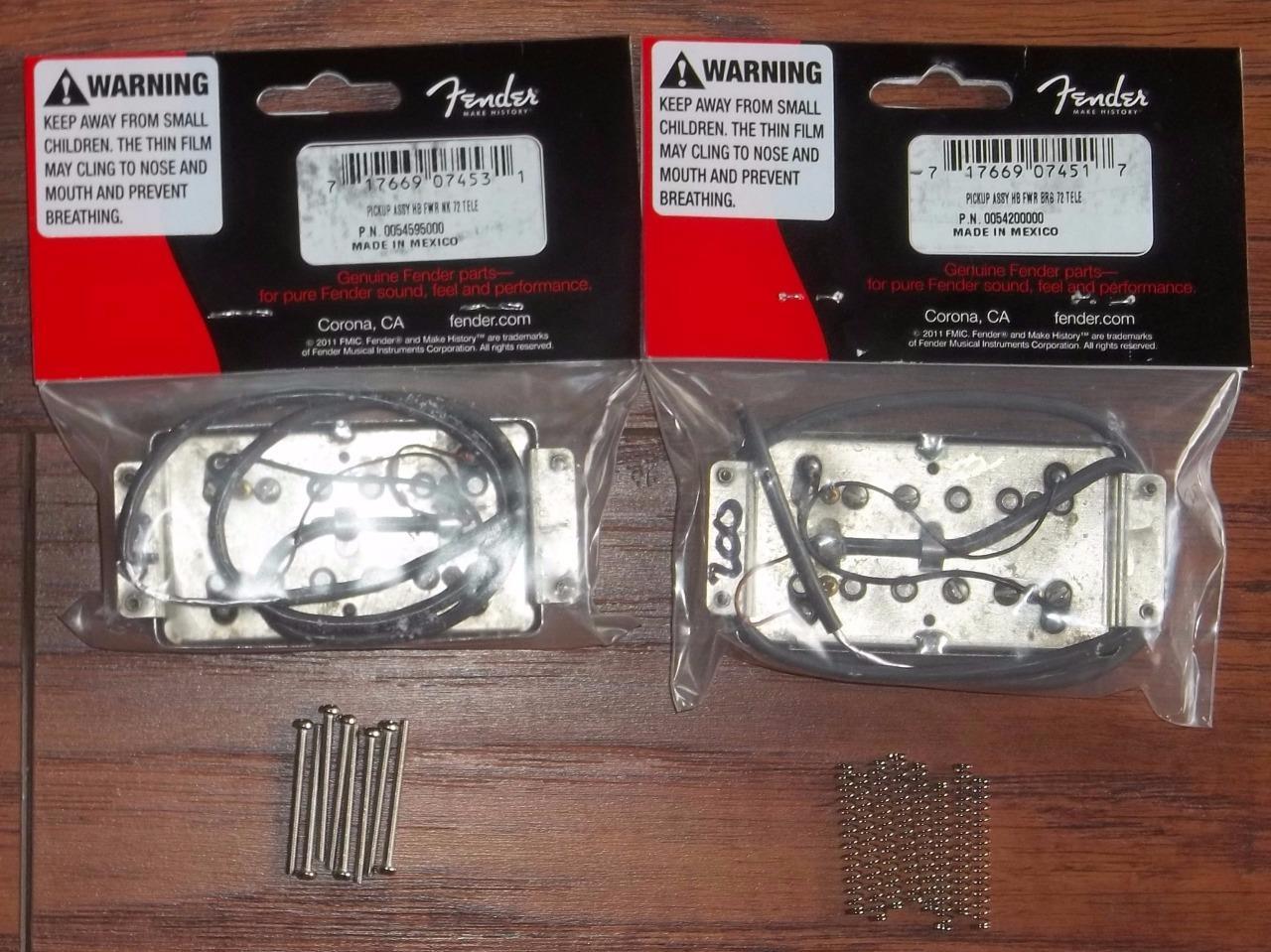 Fender® '72 Deluxe/Custom Tele Wide Range Pickup Set~Bridge & Neck ...