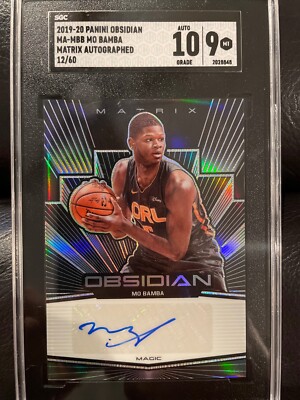 💎💎2019 OBSIDIAN MO BAMBA MATRIX SIGNATURES 12/60💎SGC 9/10💎💎MAGIC💎💎 | eBay