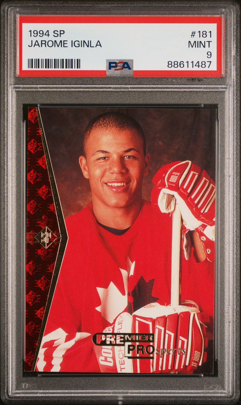PSA 9 Mint JAROME IGINLA 1994/95 SP FOIL ROOKIE CARD FLAMES HOF! | eBay