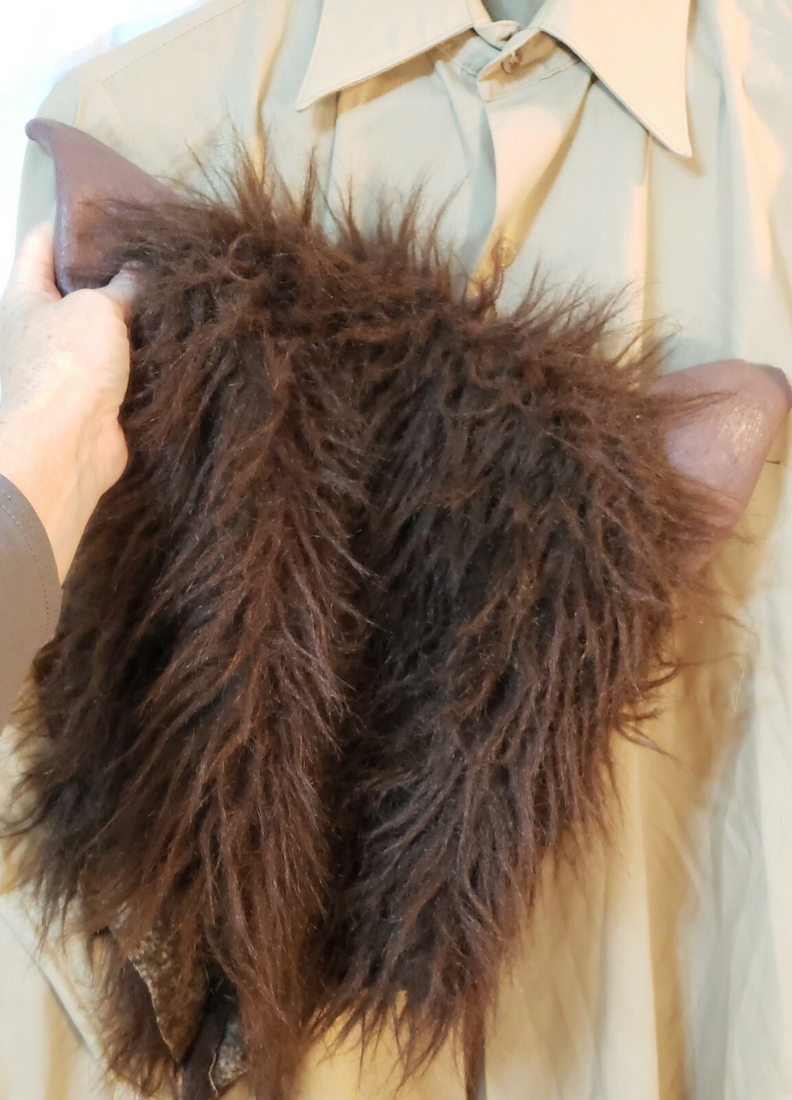 Big Bad Wolf wear wolf Halloween costume L Mask & Shirt only *read flaw ...