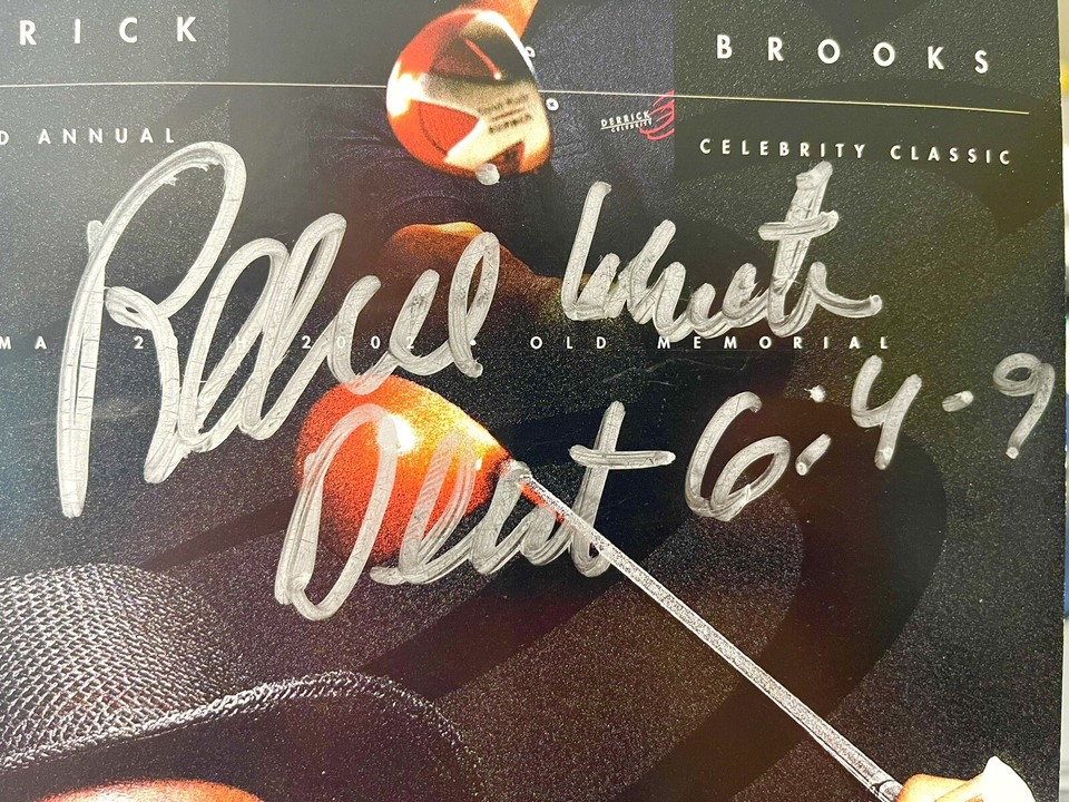reggie white autograph on DB 55 Program - PRIMO with Silver Paint Pen ...