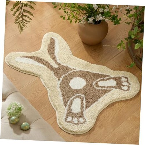 Ashler Easter Bathroom Rugs Bunny Easter Rug, Water Absorbent & Non ...