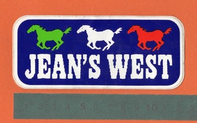 Adesivo Vintage Sticker Autocollant Aufkleber JEAN'S WEST Original | eBay