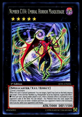 Yugioh! Number C104: Umbral Horror Masquerade JOTL-EN056 Super Rare 1st ...