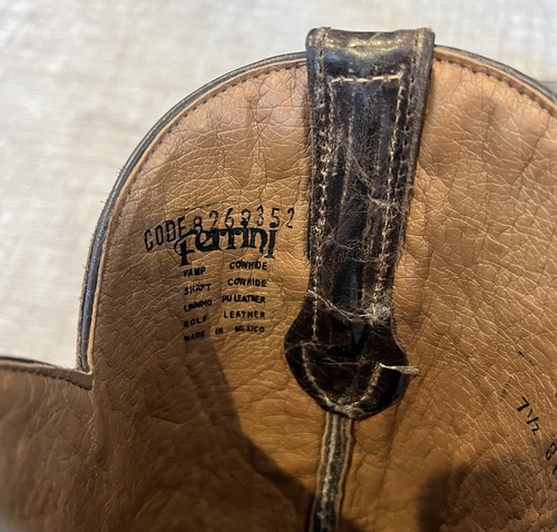 Ferrini Womens Brown Leather Aztec Cowboy Western Boots Size 7.5 Square ...