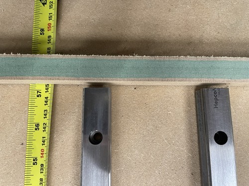 CNC x2 Hepco 20mm linear guide rails 1450mm 4 Carriages =Hiwin HGW20CC ...