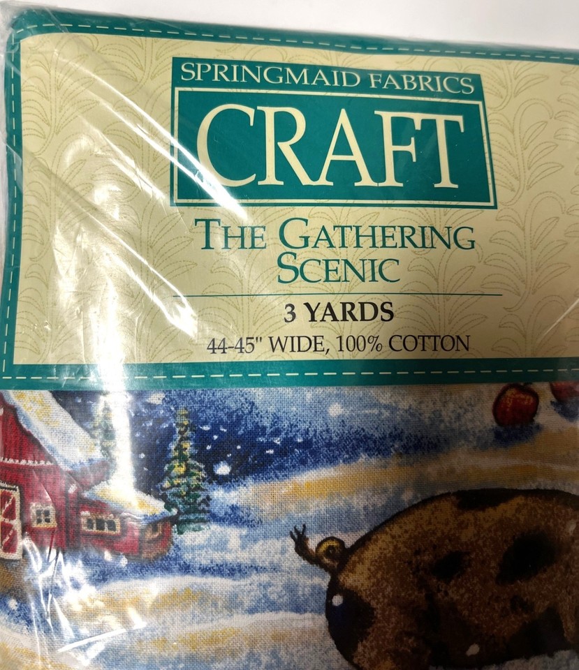 Springmaid Craft Fabrics The Gathering Scenic 3 Yards Cotton Farm ...