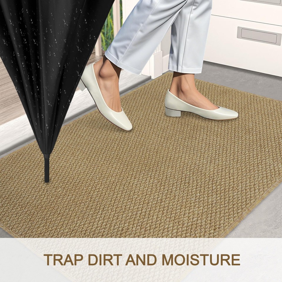 Floor Mats for House Stain Resistant, Large Rubber Mat Non Slip for ...