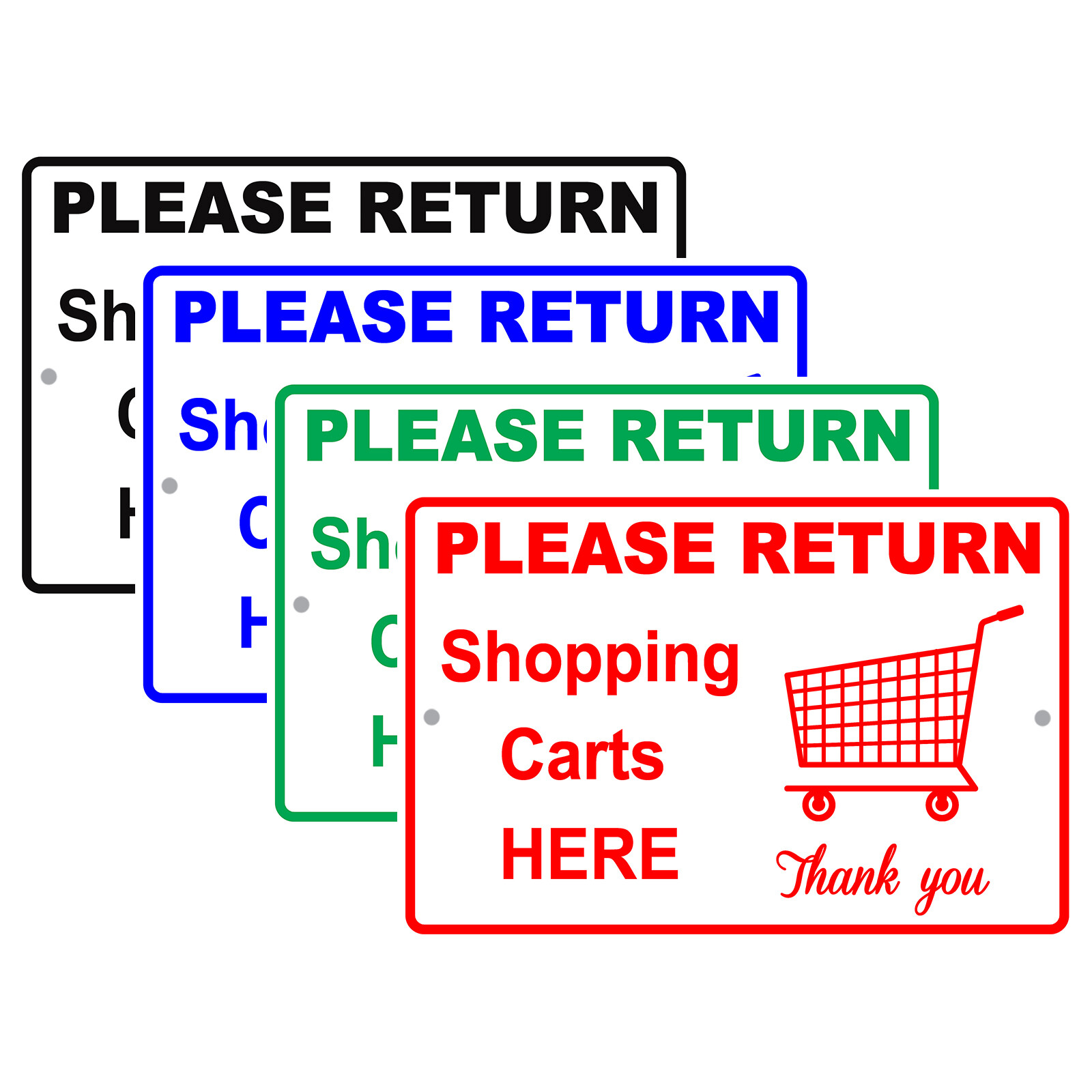 Please Return Shopping Carts Here Décor For Marts, Stores Mall Notice ...