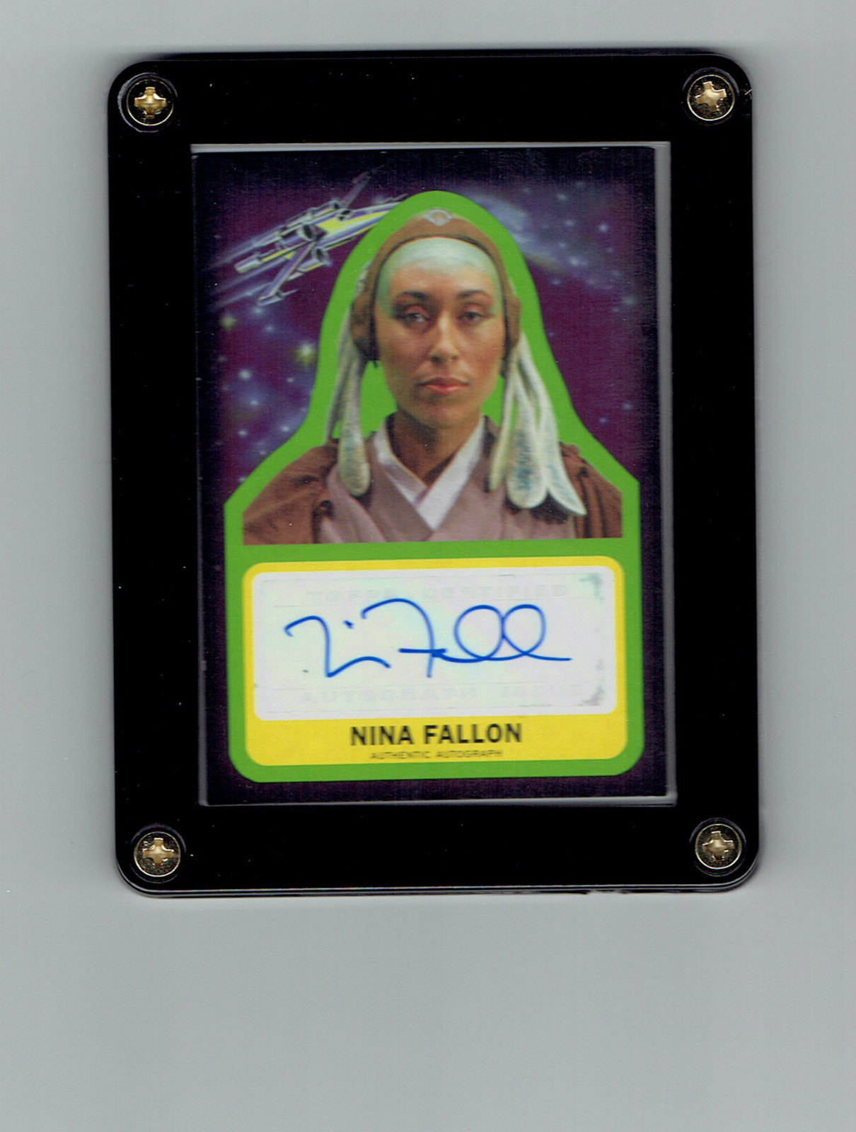 STAR WARS SAGA: THE FORCE AWAKENS AUTOGRAPHED CARD NINA FALLON AS STASS ...