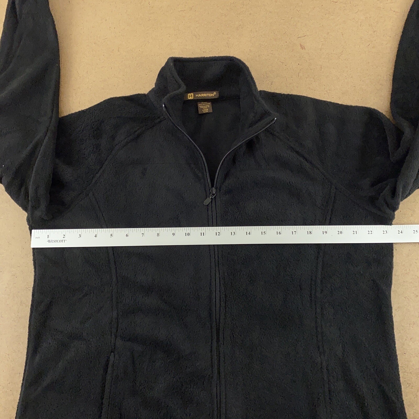 Harriton Ladies Size XL Black Full-Zip Fleece Jacket M990W New | eBay