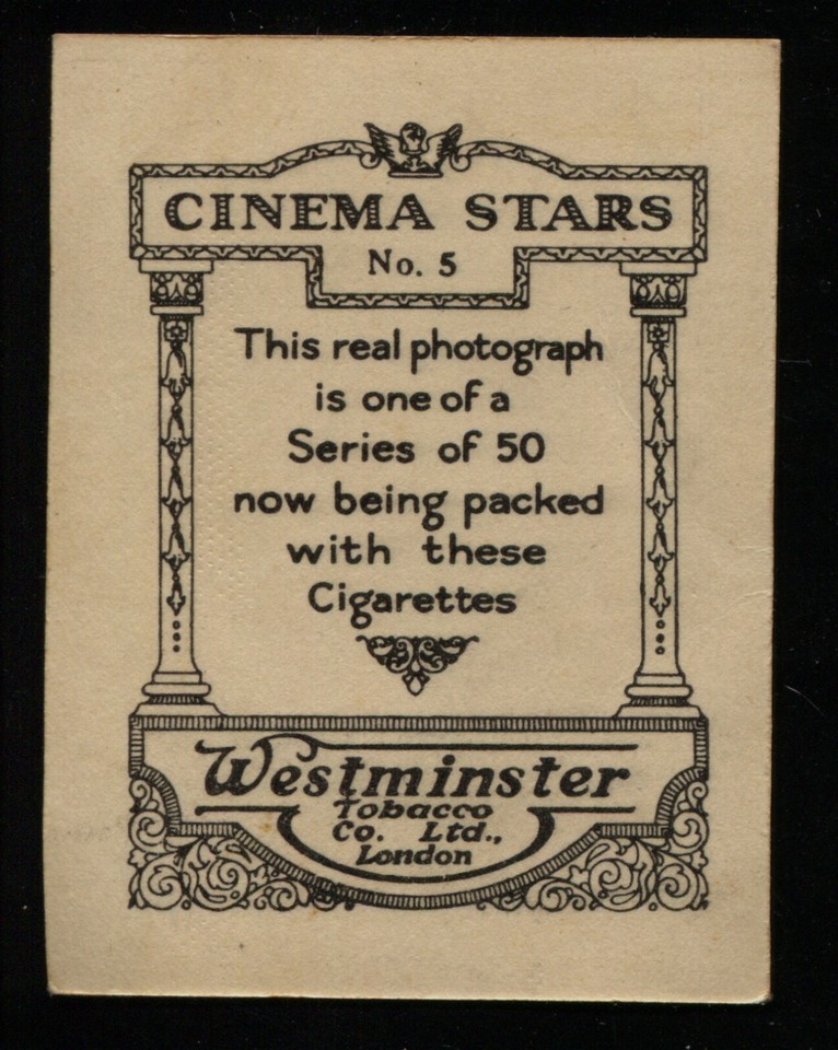 Harry Myers Vintage Rare Photo Movie Film Star Trading Card Westminster ...