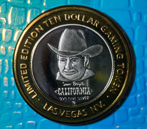 ⚡️ ️ Casino Chip OMG 😳 $10 California Sam Silver Coin .999 Strike Las ...