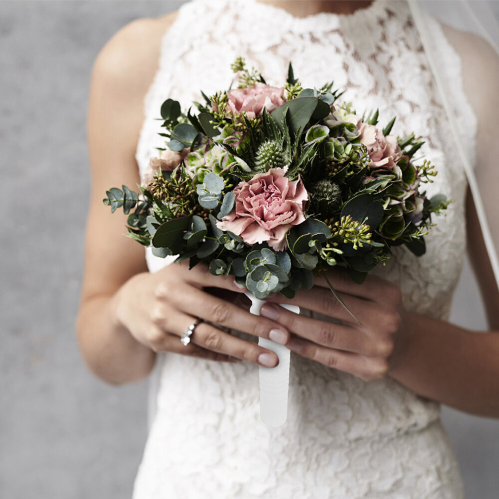 Fresh Silk Flower Wedding Bouquet Handle Holder DIY Wedding Foam