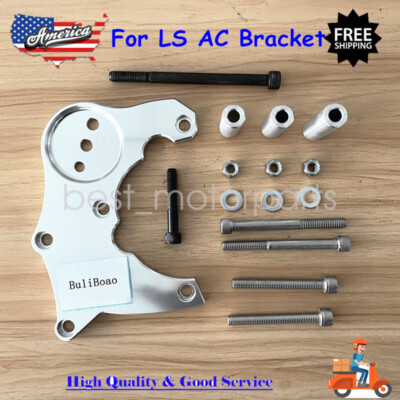 New LS R4 AC COMPRESSOR Bracket For Chevy GMC LQ LS2 LS3 LS6 Vortec ...