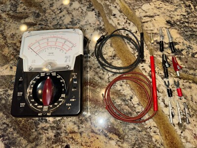 Vintage Triplett Model 630-PL Voltmeter Meter w/ Leads, Leather Handle ...