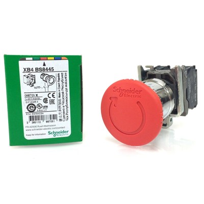 Emergency Stop switch XB4BS8445 Schneider Red NO/NC (ZB4BS844+ZB4BZ105 ...