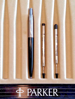 Vintage Parker Pencil/Ball Pen Brass Threads Logo Top FREE INK | eBay
