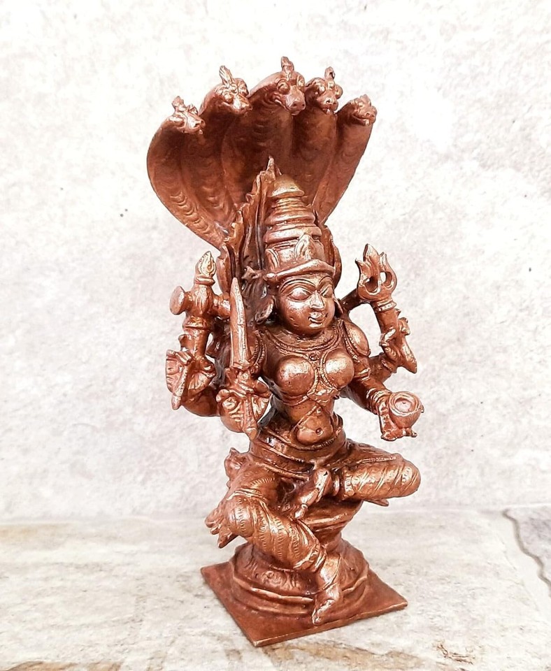 Handmade Copper Hindu God Amman Statue Figurine Sculpture | eBay