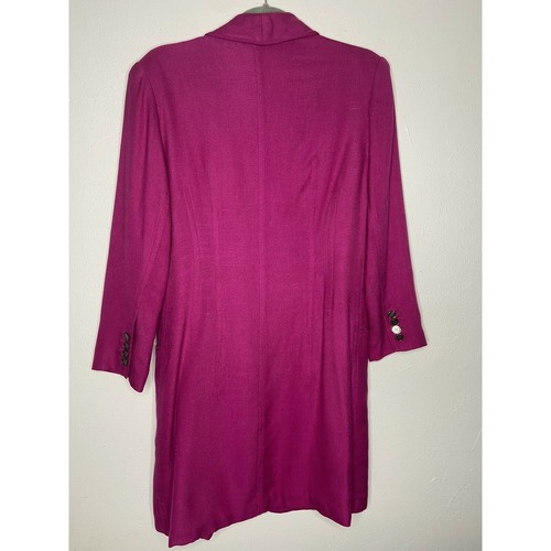 Creeds Toronto Vintage Fuchsia Pink Long Double Breasted Jacket size 10 ...