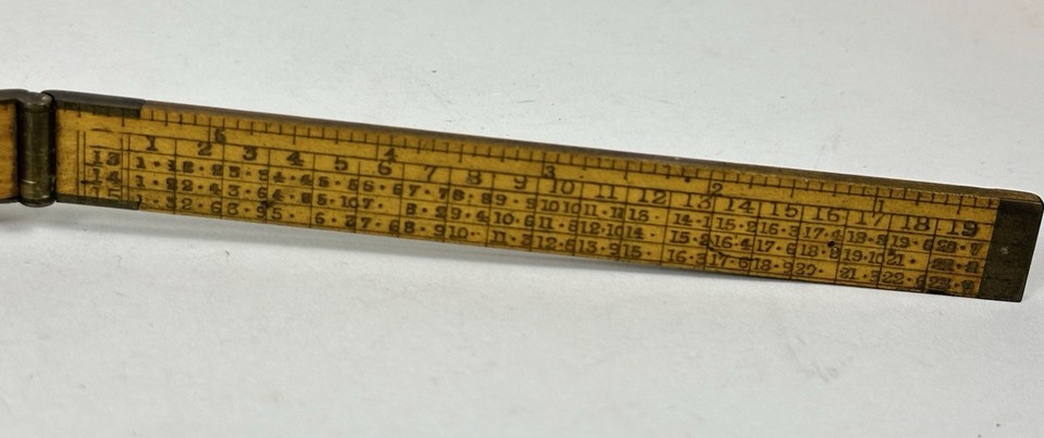 Stanley 81 Folding Ruler 24" Boxwood & Brass Carpentry Tool Vintage New ...