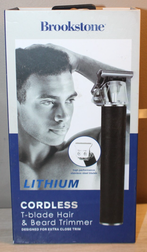 BROOKSTONE RECHARGEABLE LITHIUM HIGH PERFORMANCE T-BLADE HAIR & BEAR ...