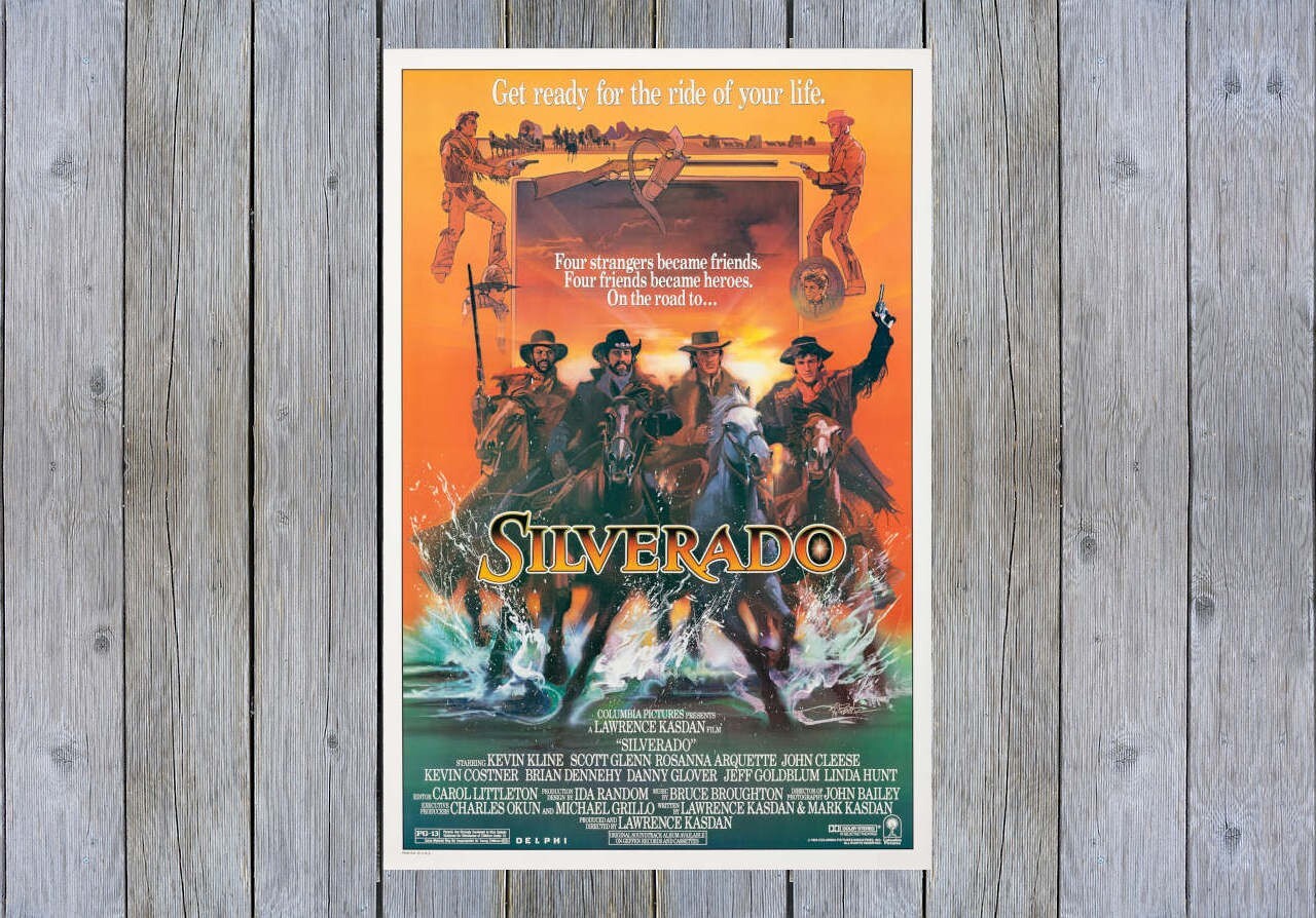 1985 SILVERADO VINTAGE WESTERN MOVIE POSTER PRINT 24x16 STYLE A 9MIL ...