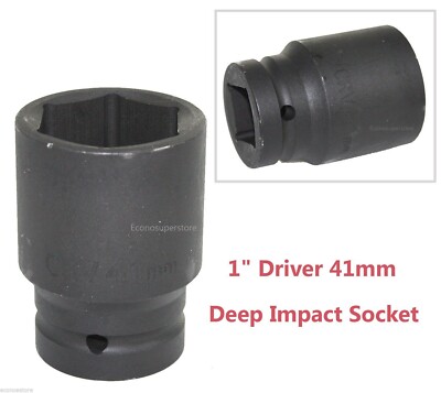 1" Drive 41mm CR-MO Heavy Duty 6 Point Impact Socket Front /Back Axle ...