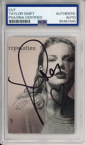 TAYLOR SWIFT Signed & Heart Reputation Album Picture Cut PSA DNA COA ...