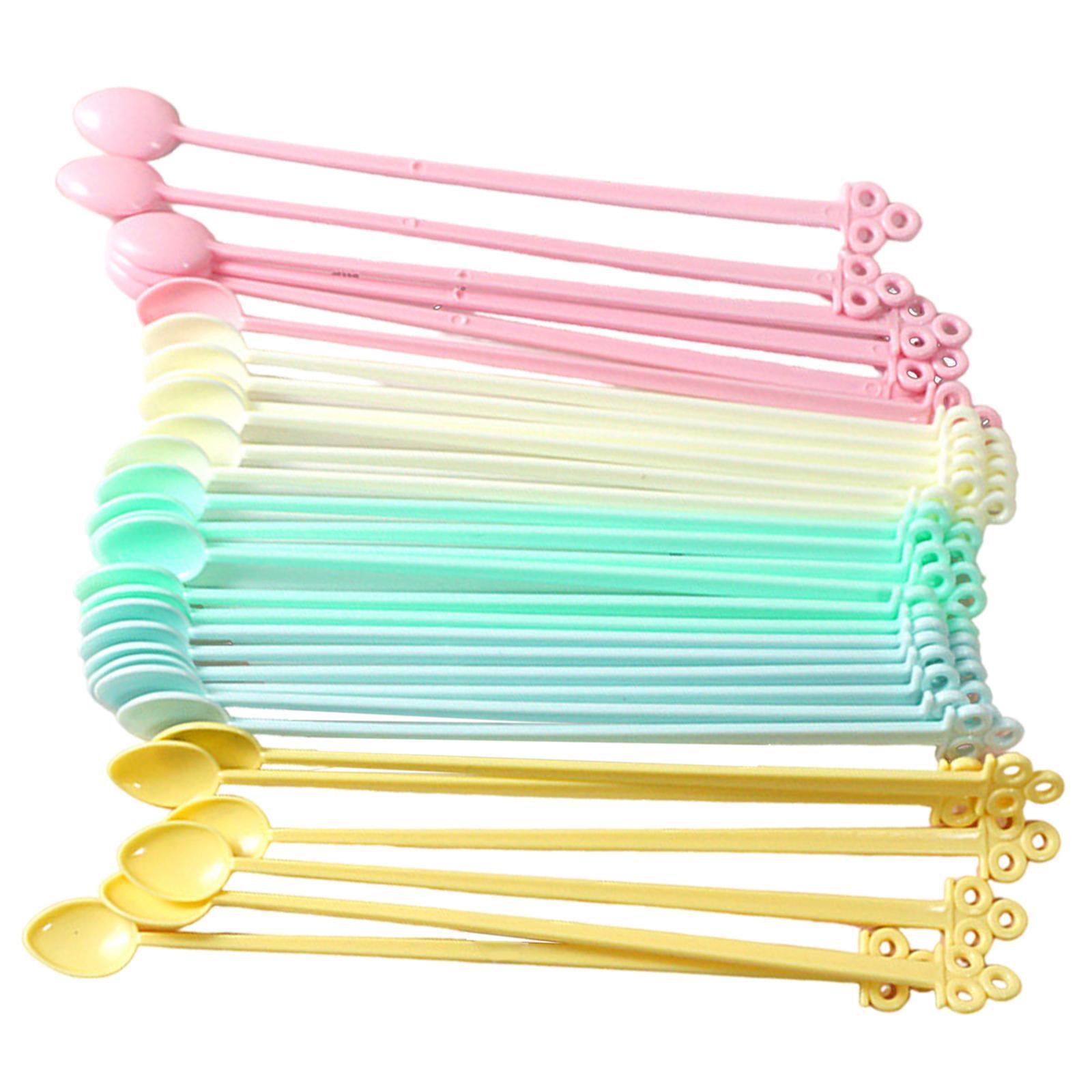 60Pcs Milkshake Spoon Flatware Cutlery Set Tea Spoon for Bar Party ...