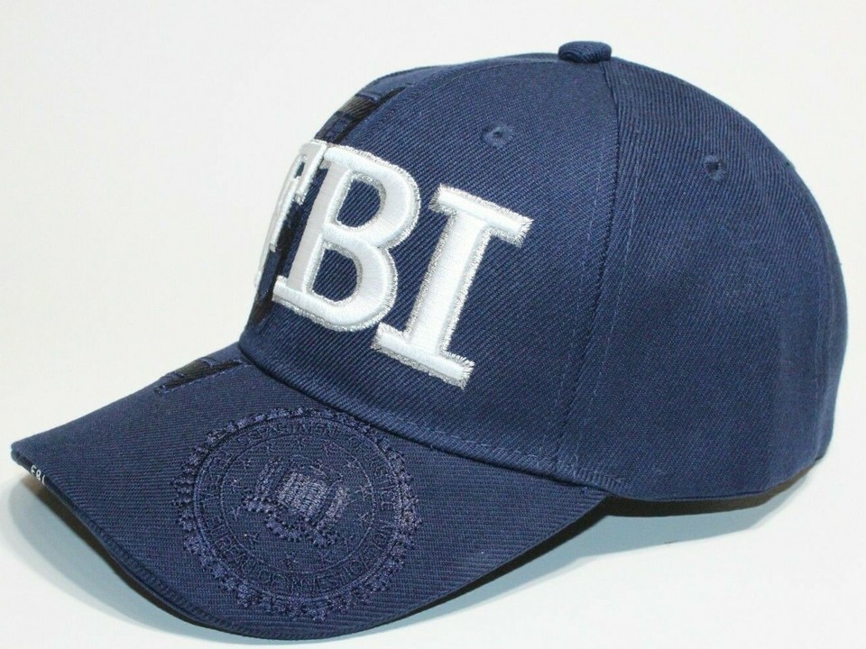 Cap FBI Federal Bureau of Investigation Adjustable Strap Hat - Blue 3D ...