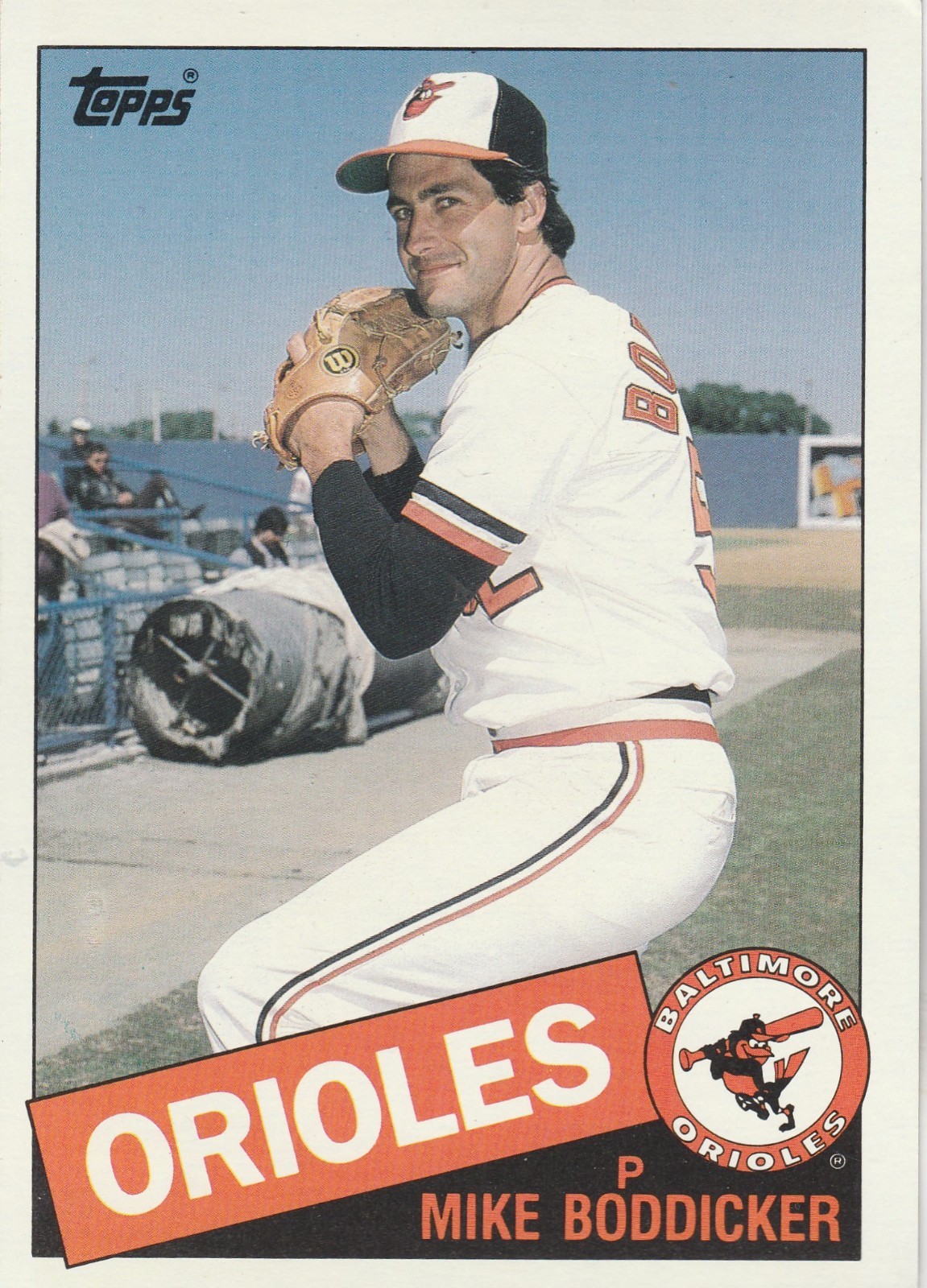 FREE SHIPPING-MINT-1985 Topps #16 Mike Boddicker Orioles -LARGE 5X7 ...