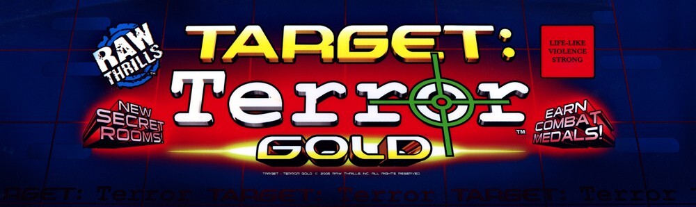 Target Terror Gold Arcade Marquee 27.75" x 8.25" | eBay
