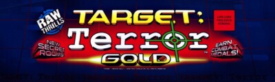 Target Terror Gold Arcade Marquee 27.75" x 8.25" | eBay