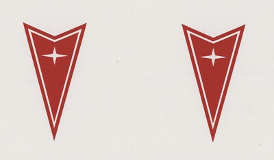 2 New PONTIAC Logo 4" Red Decals Stickers Window Toolbox Car Show Decal ...