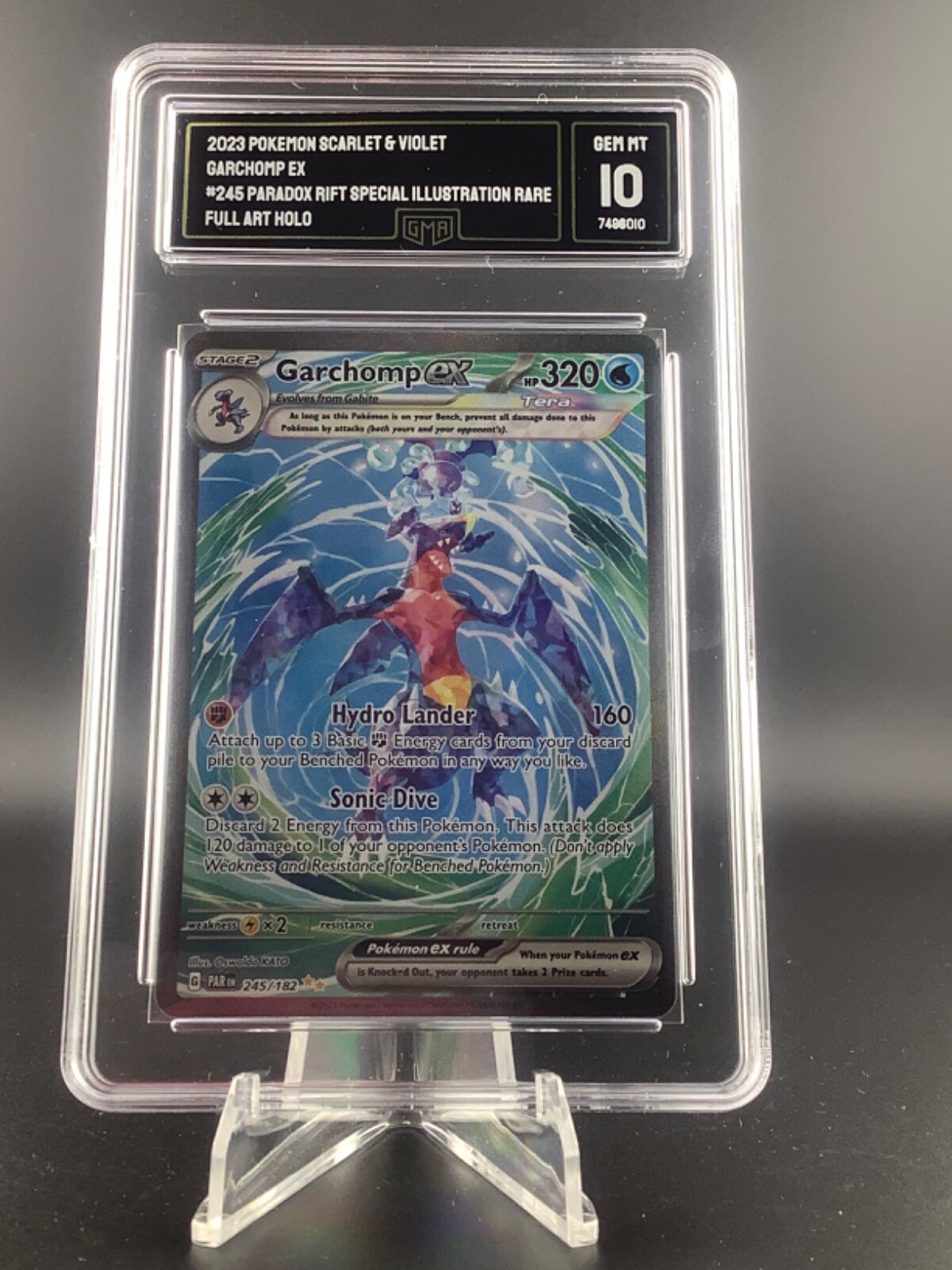 Pokemon Garchomp ex 245/182 Paradox Rift Special Illustration Rare GMA ...