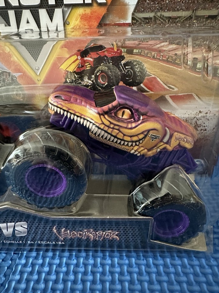 Monster Jam Truck 2 Pack ThunderROARus Vs. Velociraptor 1:64 Scale 2025 ...