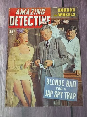 Amazing Detective pulp magazine - January 1943 - Blonde Bait Spy Trap ...