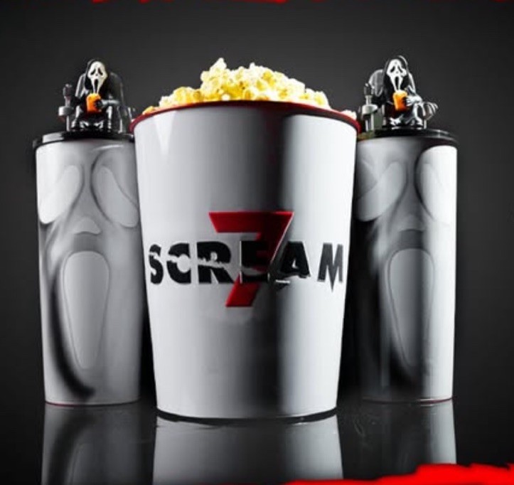 Scream 7 Ghost Face Popcorn Bucket & Cup Set Regal Theaters Presale Feb ...